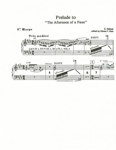 Harp Sheet Music: Prelude to the Afternoon of a Faun-Hp 1 by DEBUSSY, C.