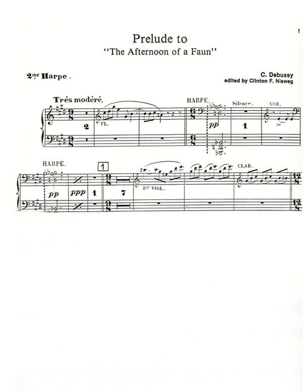 Harp Sheet Music: Prelude to the Afternoon of a Faun (Harp 2) by ...
