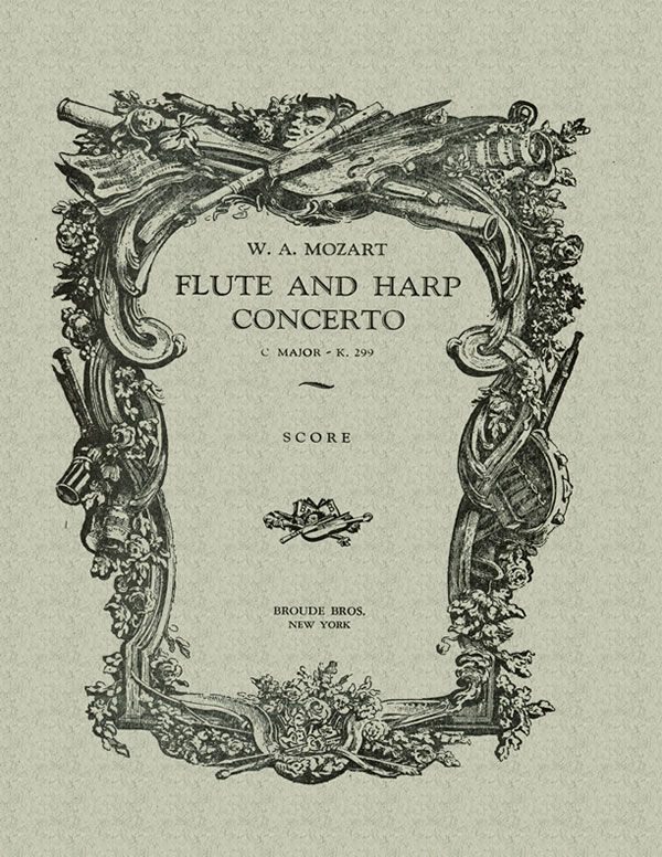 Harp Sheet Music: Flute and Harp Concerto by MOZART, W.A.