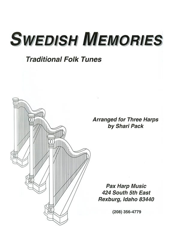 Harp Sheet Music: Swedish Memories (3 harps) by PACK, S.