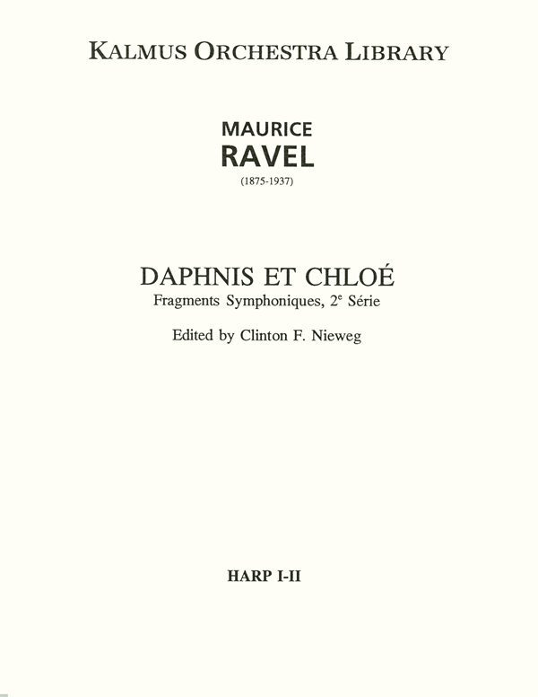 Harp Sheet Music: Daphnis Et Chloe Suite 2 (harps 1 and 2) by RAVEL, M.
