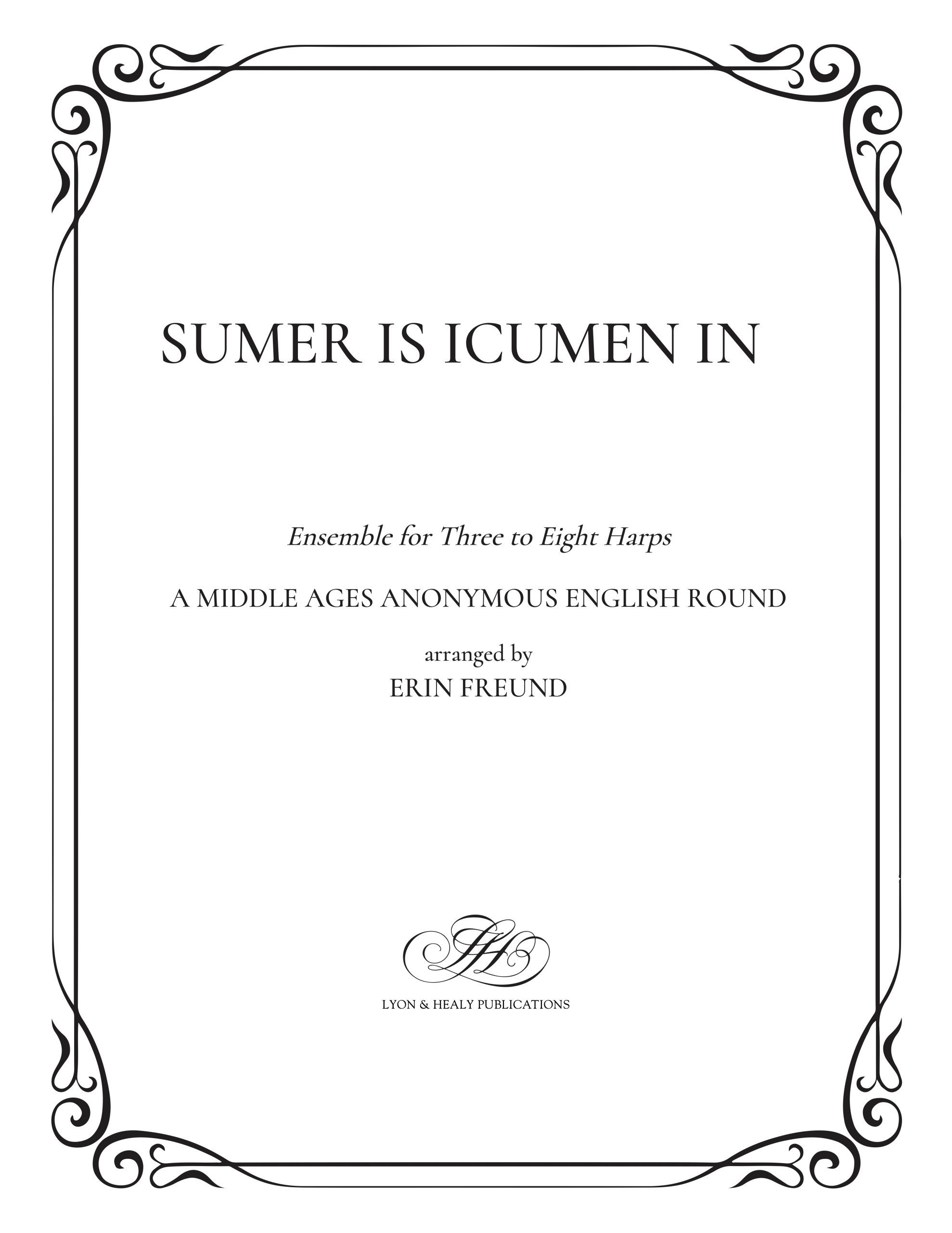 Sumer is Icumen In 3-8 Harp Ensemble (LHS) - Harp.com