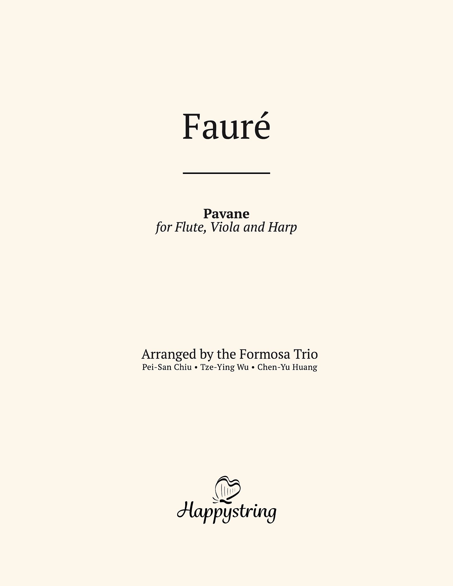 Pavane (for flute, viola, and harp) - Harp.com