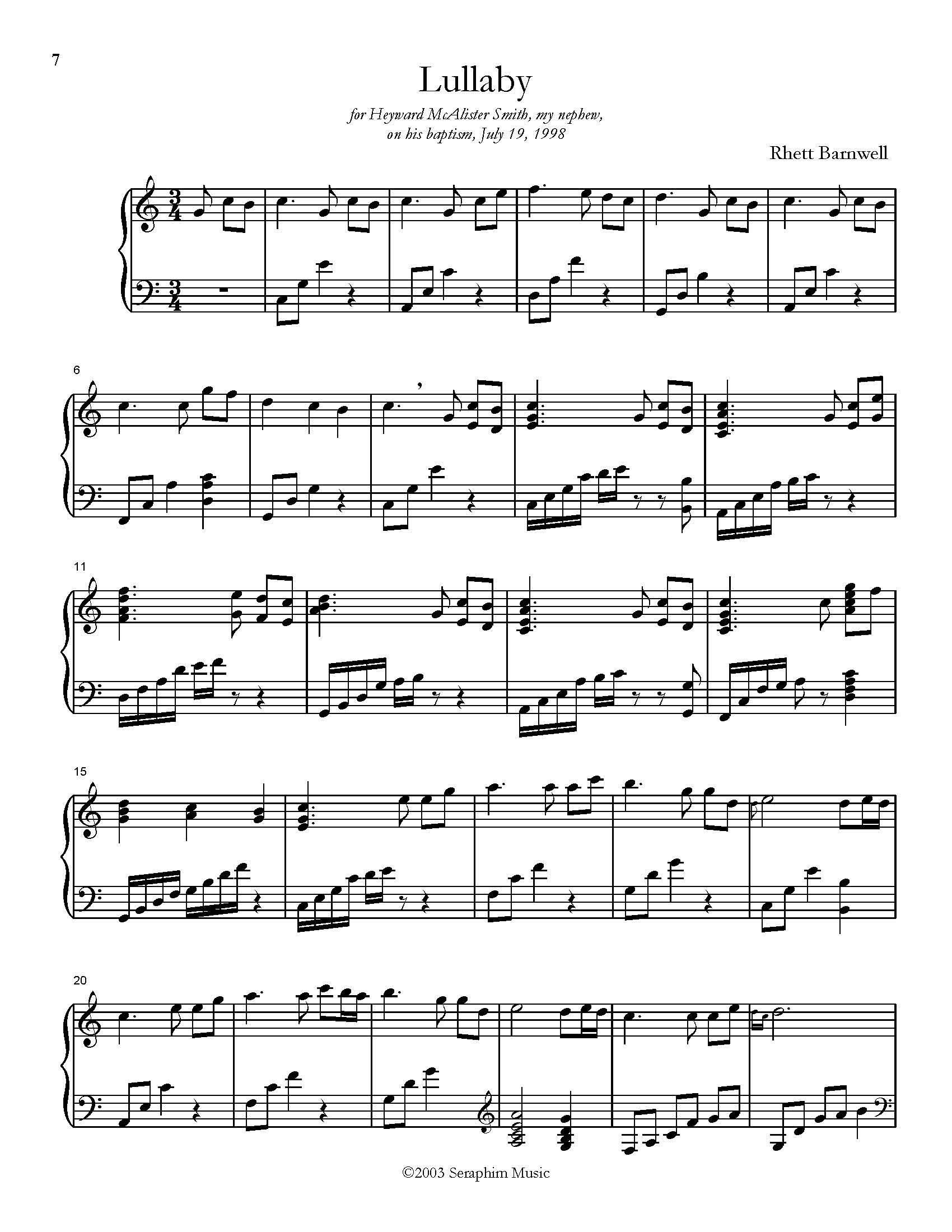 Lullaby for solo harp - Harp.com